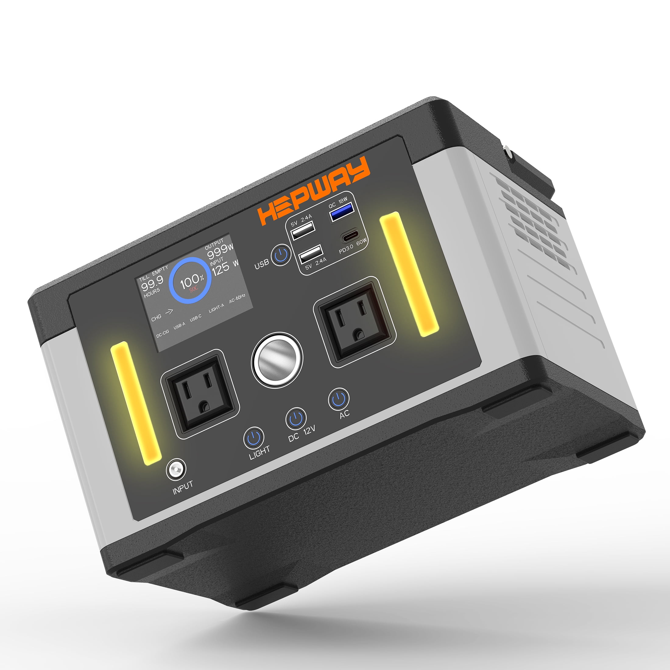 HEPWAY Euler P700 Portable Power Station 700W (Surge 1000W) 577Wh Solar ...