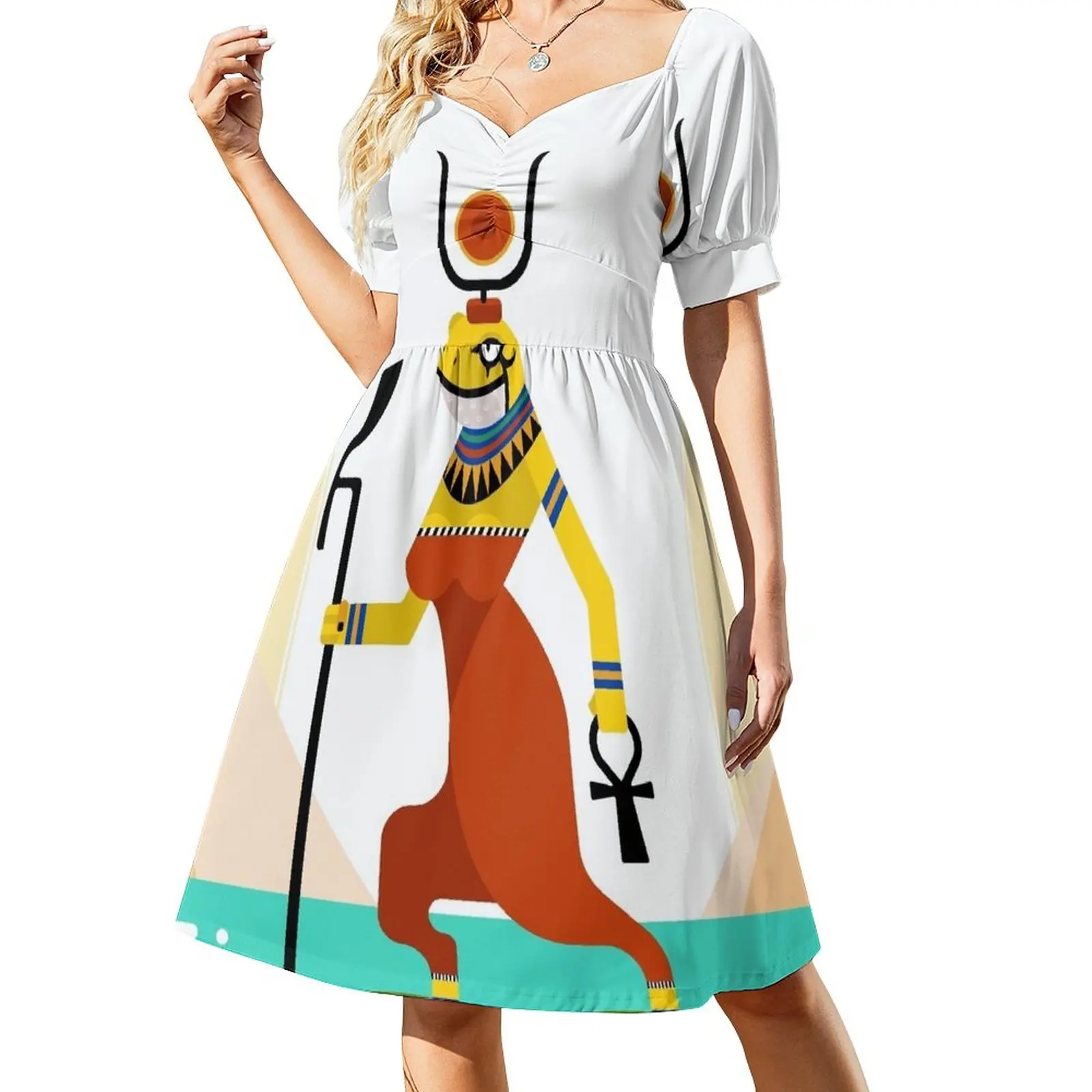 Heqet - Egyptian Goddess of Fertility Sleeveless Dress purple dress ...