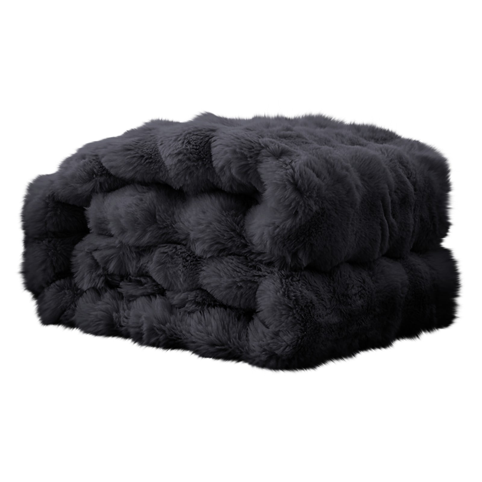 Heqing Boutique Faux Fur Throw Blanket for Couch ,Cozy Earth Bubble ...