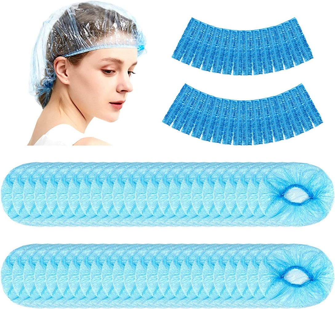 Heqishun 200 Pcs Disposable Shower Caps, Elastic Shower Caps ...