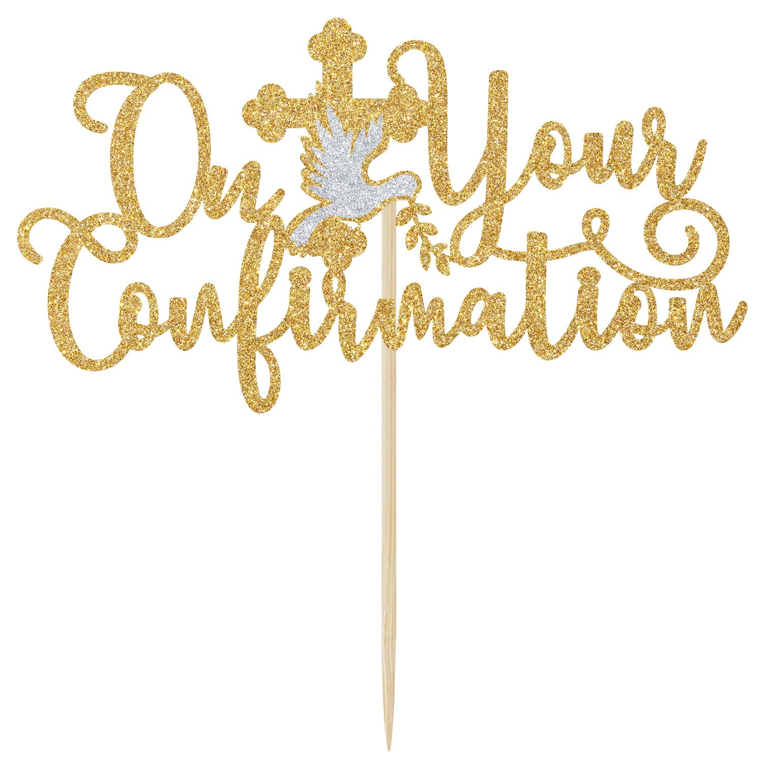 Hequoyer Gold Glitter SCH4 On Your Confirmation Cake Topper, It's My ...