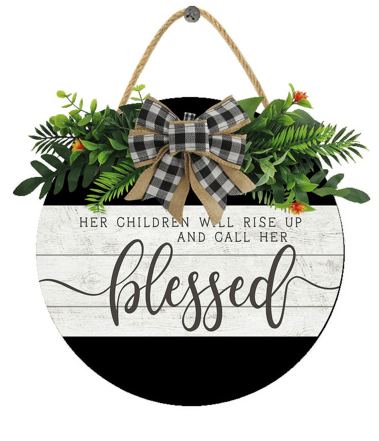 Her Children Will Rise Up and Call Her Blessed Sign for Front Door ...