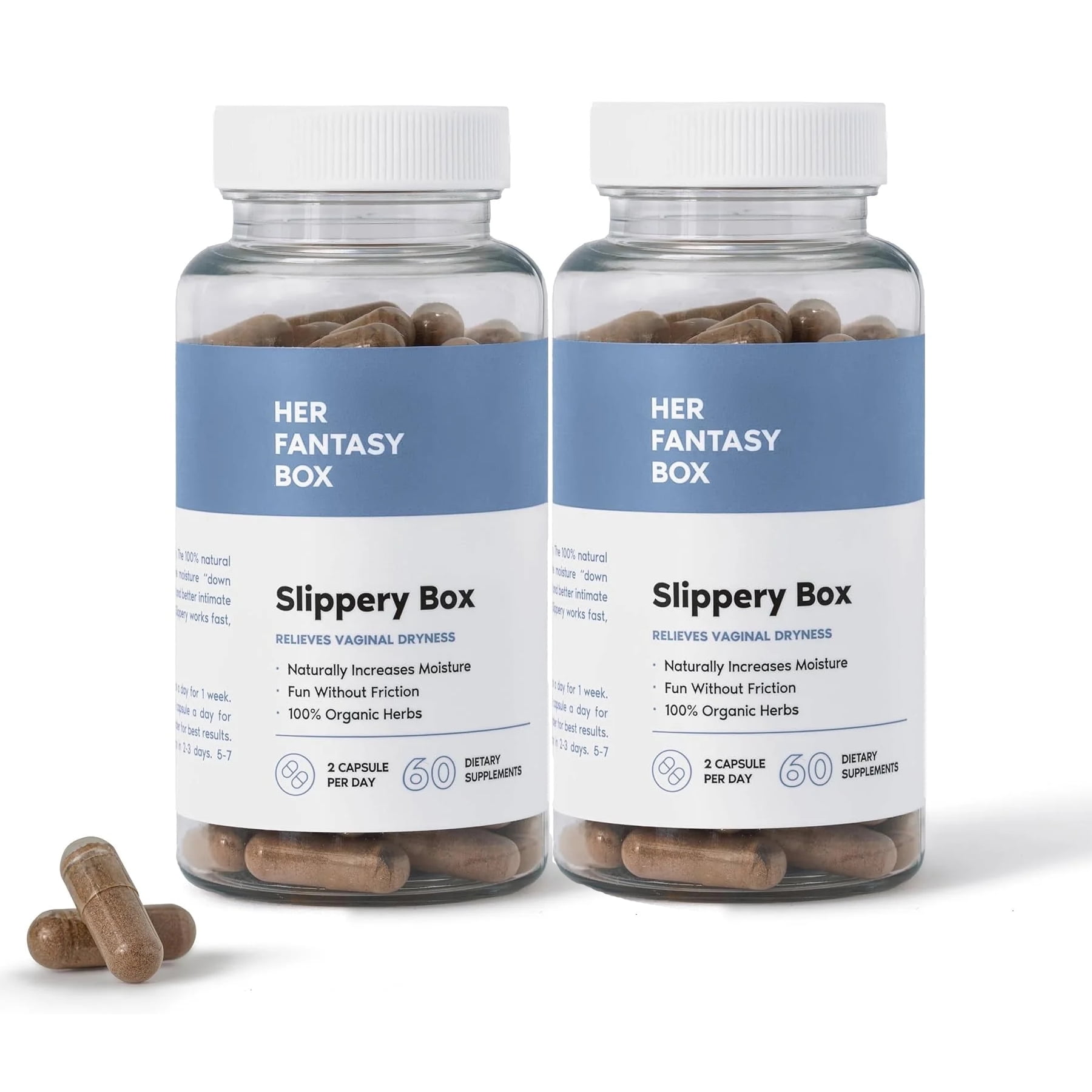 Her FanBox Slippery Box Feminine Care Capsules for Vaginal Health, 60 ...