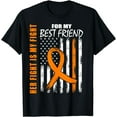 Her Fight Is My Fight Best Friend Leukemia Awareness US Flag T-Shirt ...