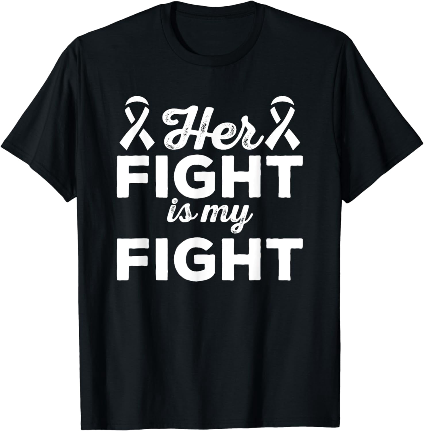 Her Fight Is My Fight - Lung Cancer SuporCotton T-Shirt & Gift ...