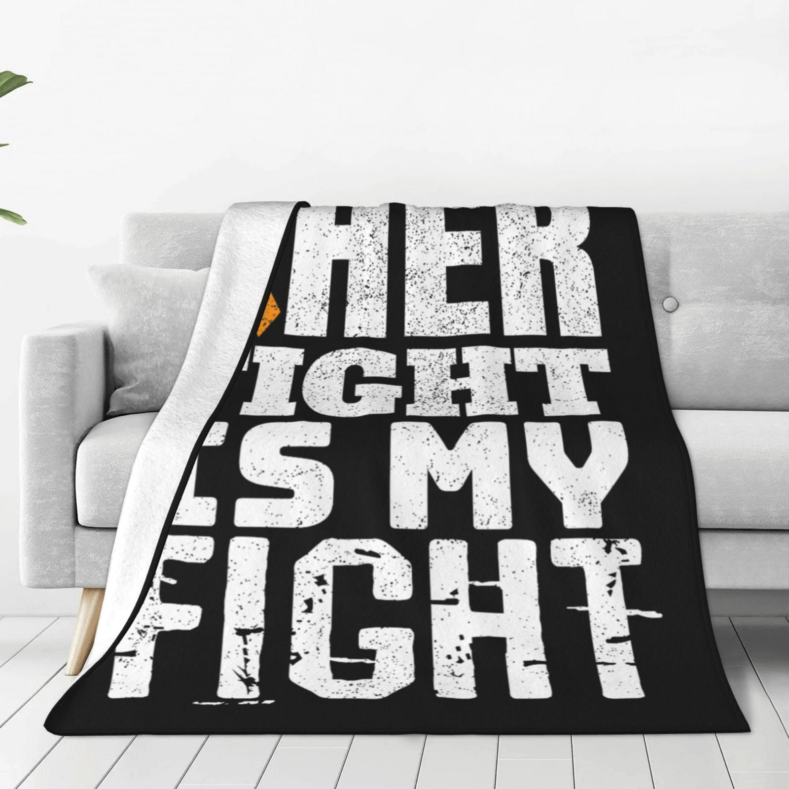 Her Fight is My Fight Multiple Sclerosis MS Awareness Bed Blanket ...