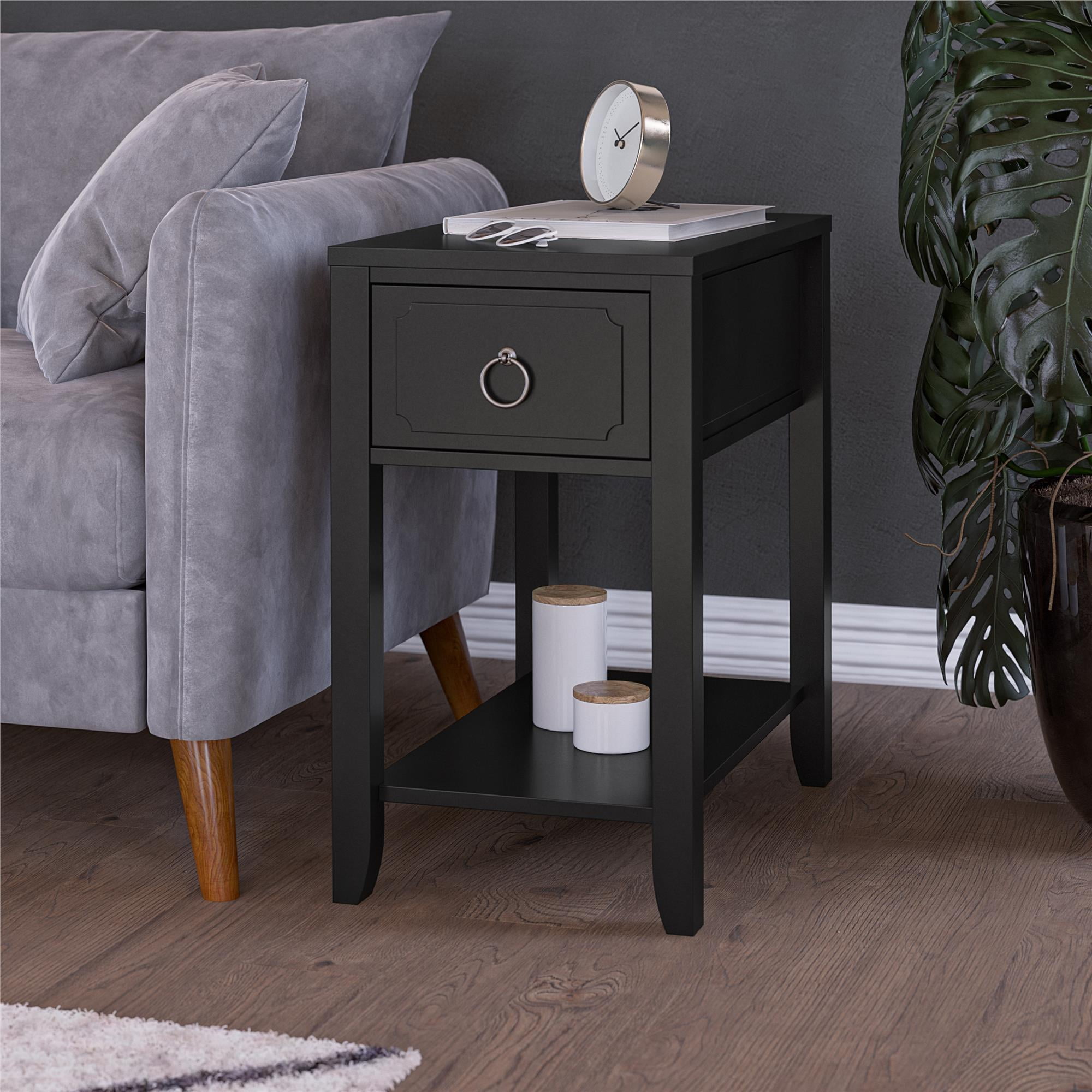 Her Majesty Narrow Side Table Black