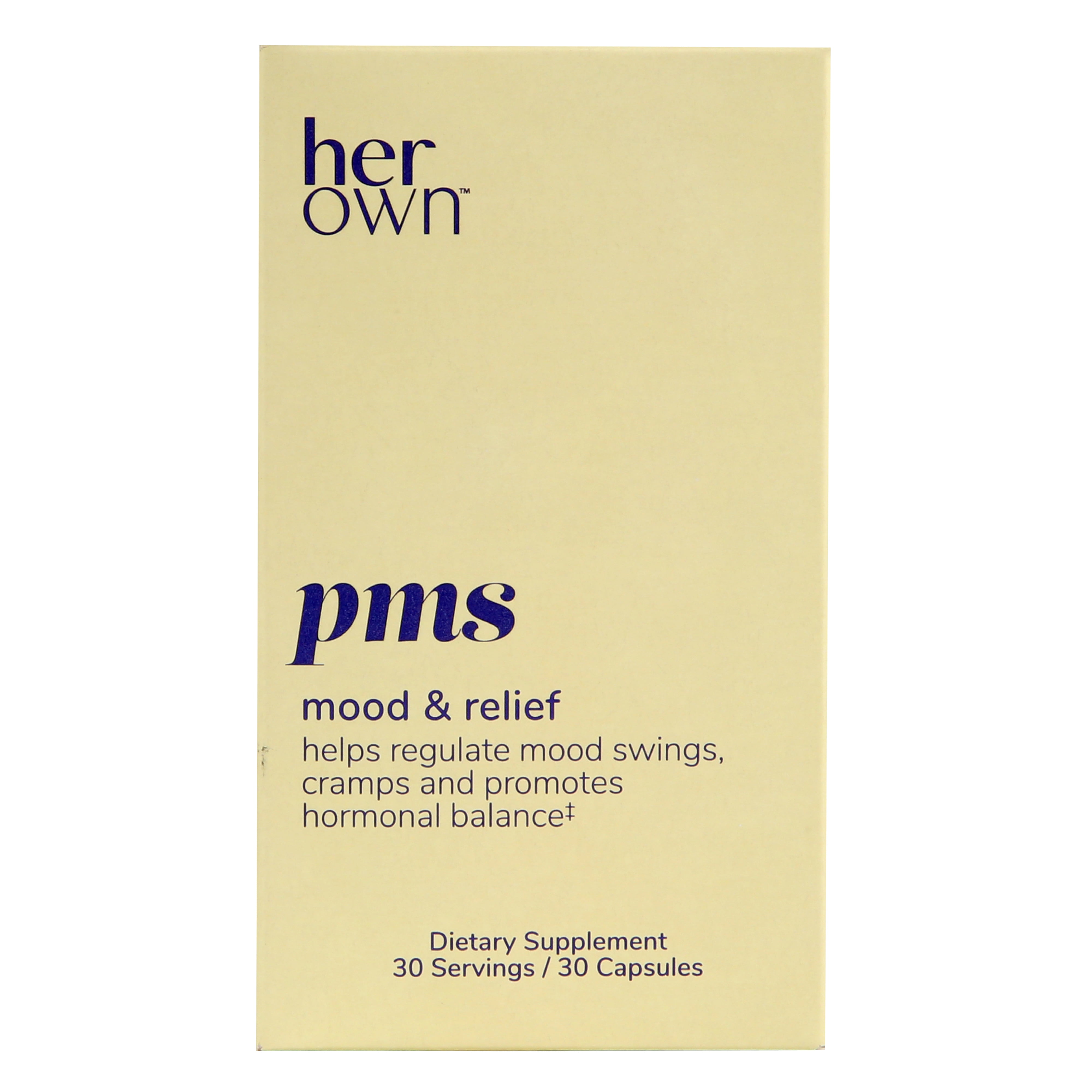 Her Own PMS Mood & Relief Supplement Capsules, 30 Ct - Walmart.com