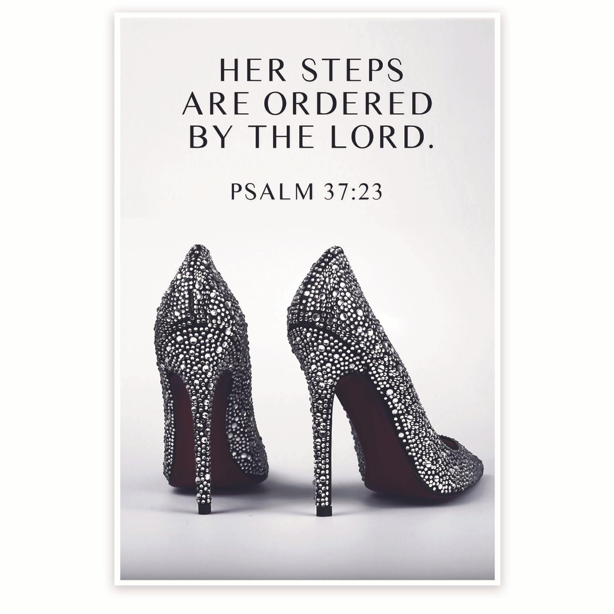 Her Steps Are Ordered By The Lord Poster - Psalm 37:23 Wall Art ...