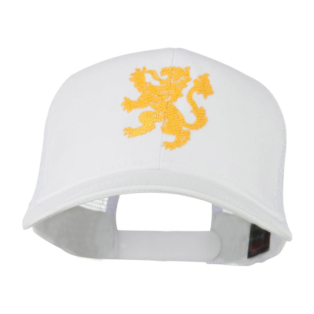 Heraldic Lion Embroidered Cap - White OSFM - Walmart.com