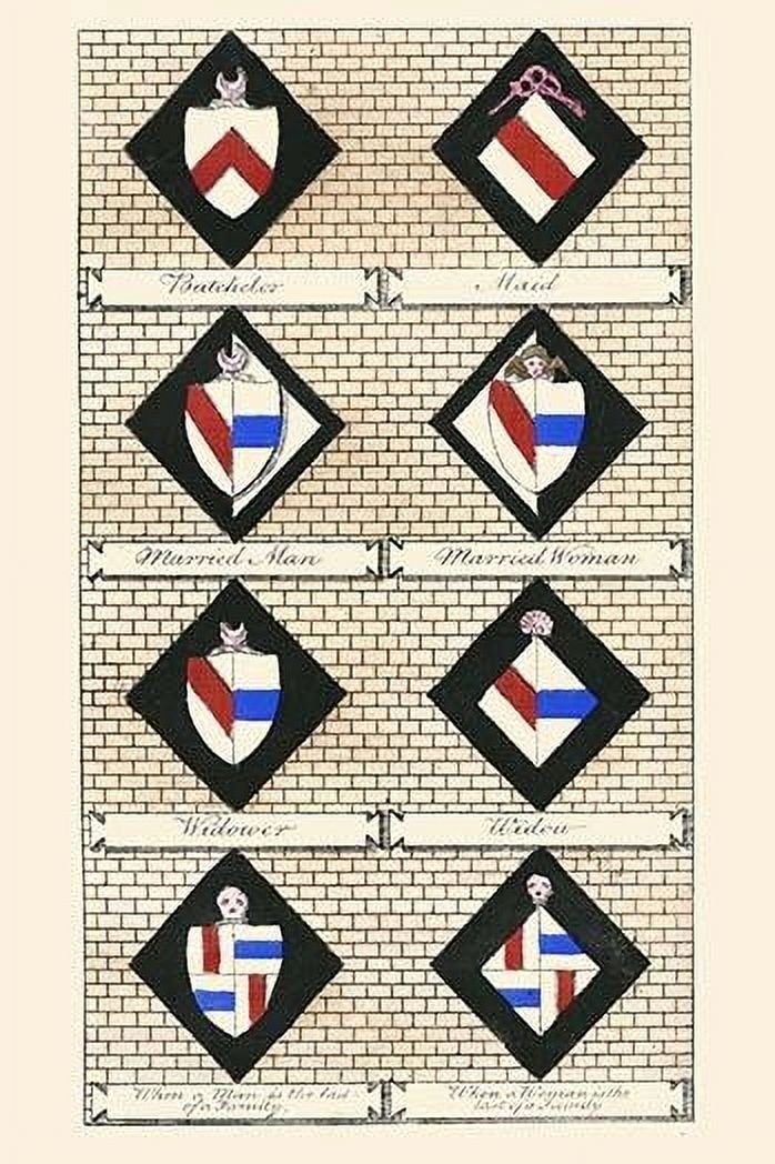 Heraldry - Hatchments. High quality vintage art reproduction by ...