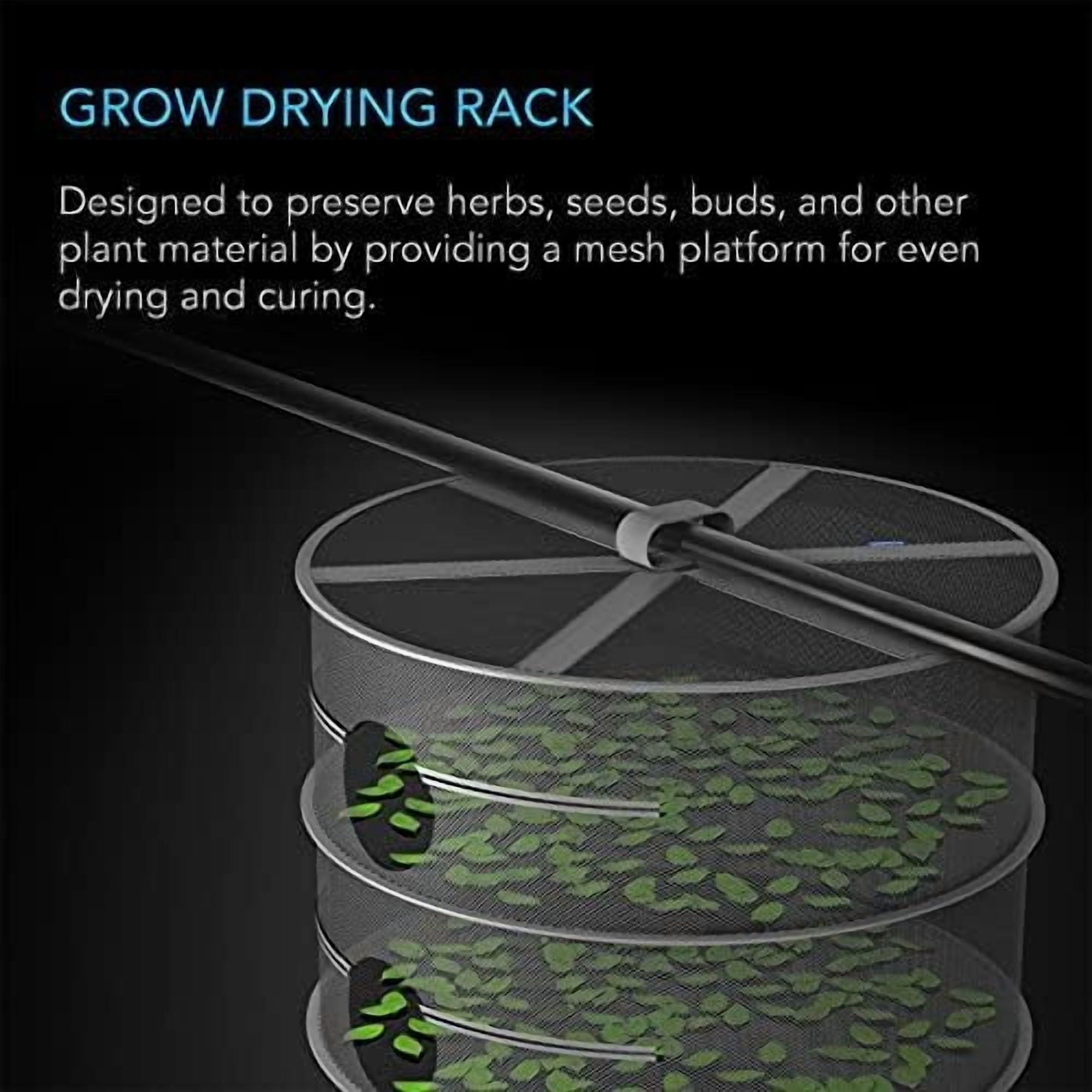 Herb Drying Rack, 6-Layer Hanging Mesh Net for Plants, Seeds, and Buds ...