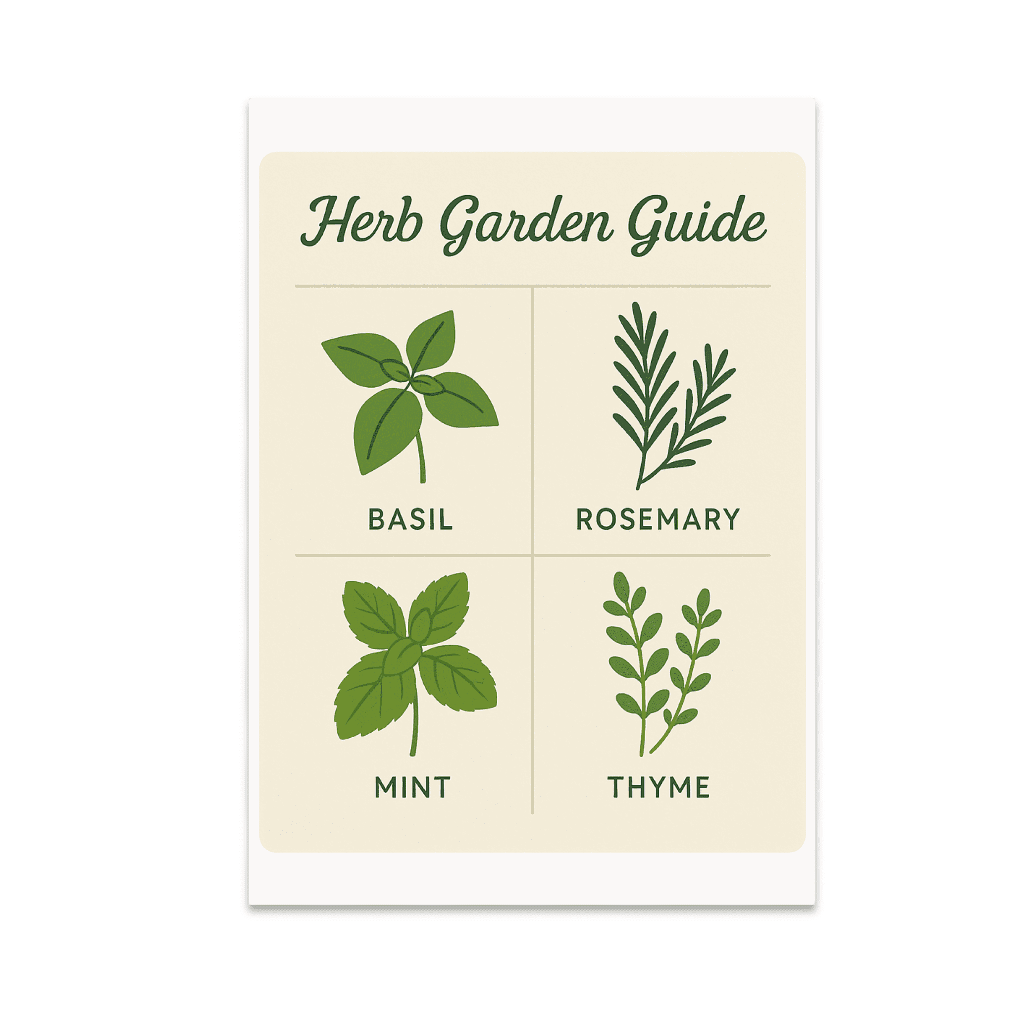 Herb Garden Guide Poster - Culinary Enthusiast - 13x19 Poster Print ...