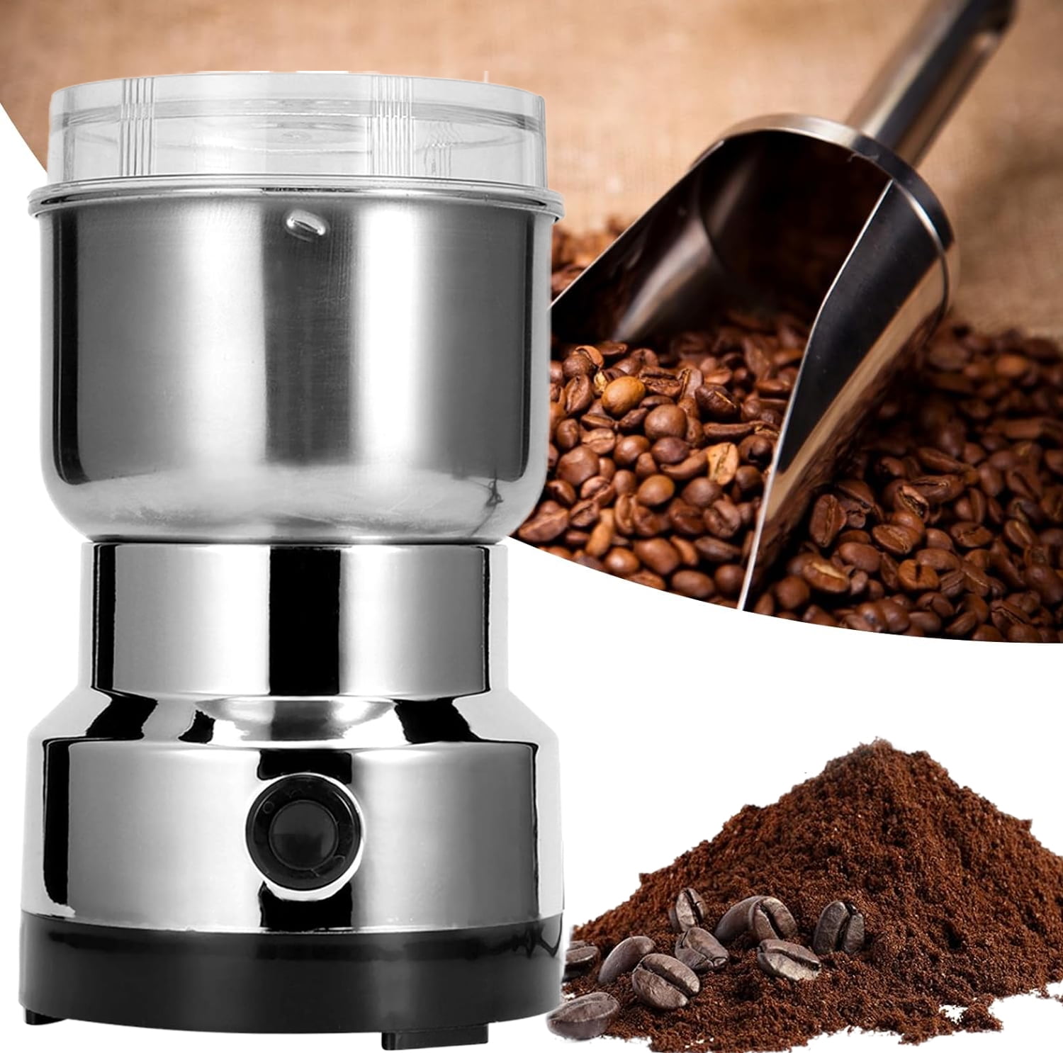 Herb Grinder Spice Grinder, One-key Herb Spice Grinder with 304 ...