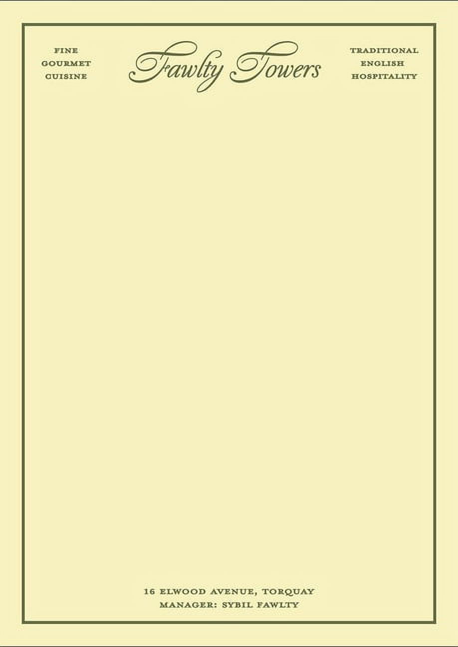 Herb Lester Associates Fictional Hotel Notepads: Fawlty Towers ...