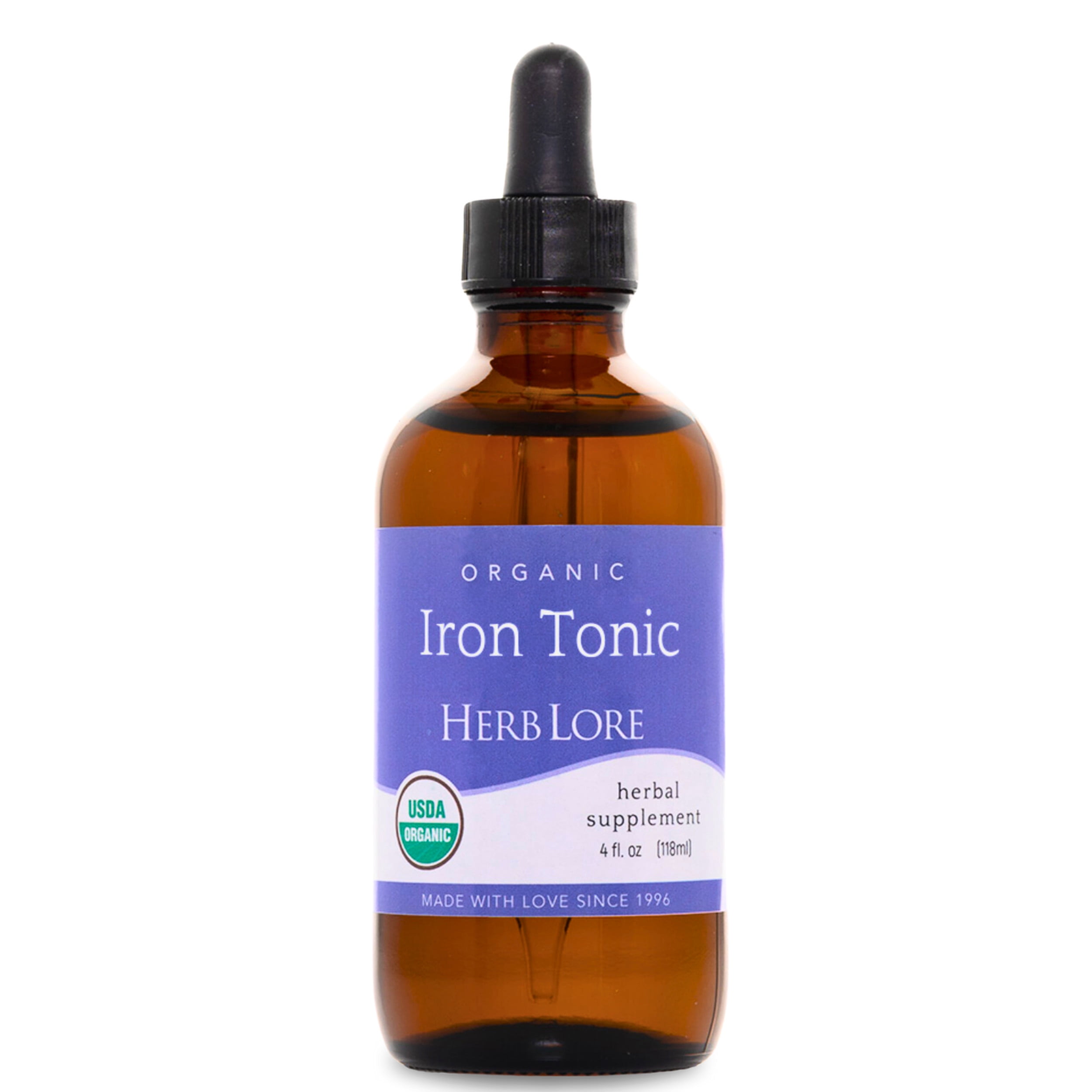 Herb Lore Organic Iron Tonic Tincture – Liquid Iron Drops for Women and ...