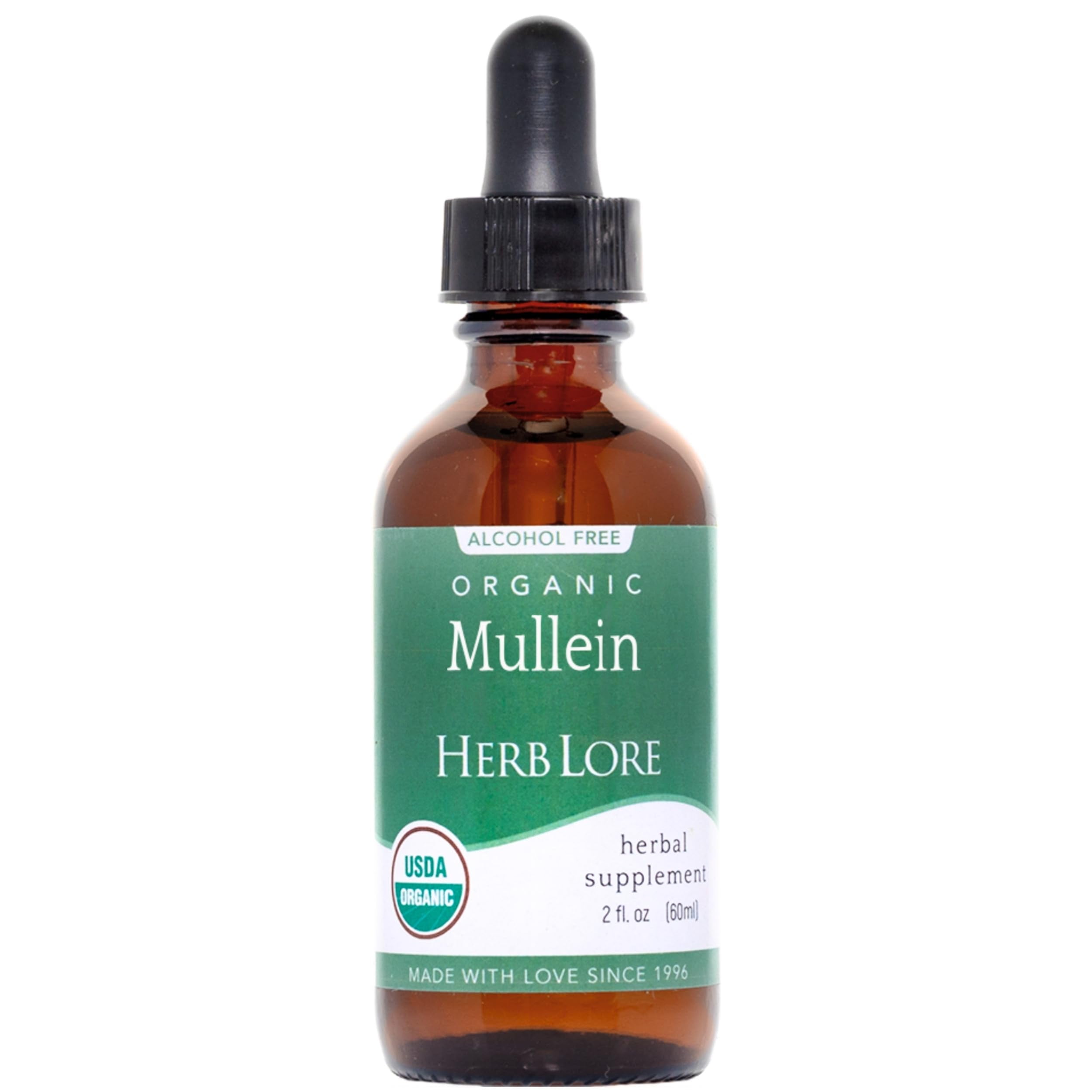 Herb Lore Organic Mullein Tincture - Mullein Drops for Lungs - Liquid ...