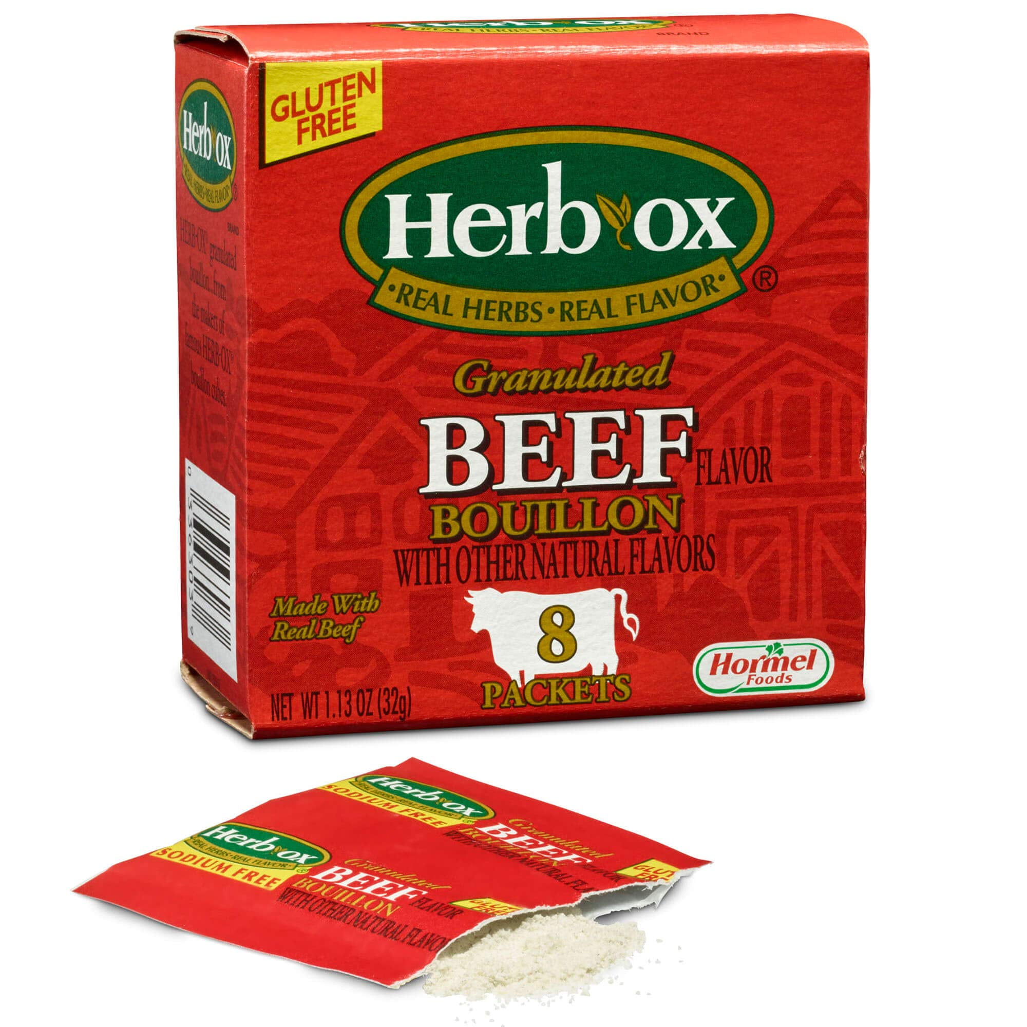 Herb-Ox Instant Broth & Seasoning Granulated BSL1 Beef Bouillon Packets ...