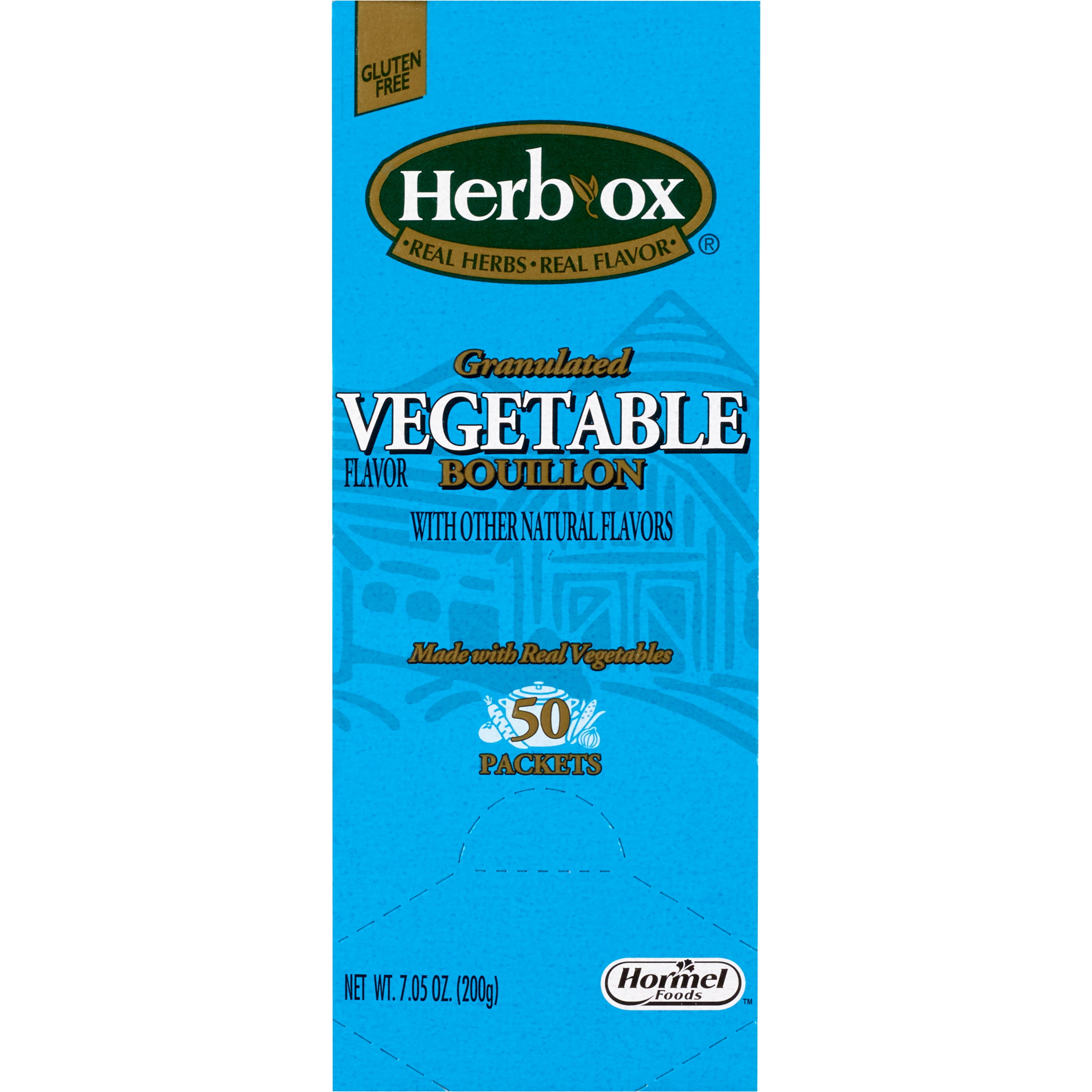 Herb-Ox Instant Veggie Bouillon, Vegetable Flavor, 7.5 oz, Box of 50 ...