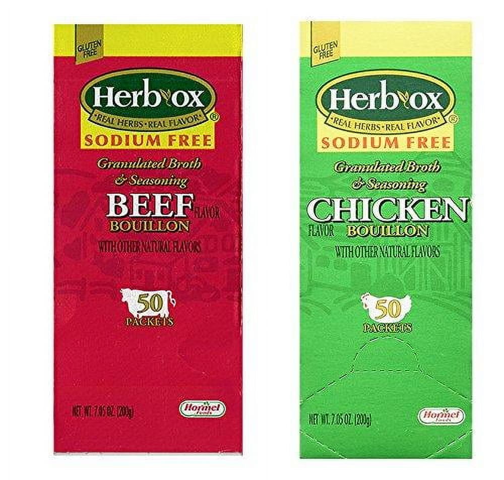 Herb-Ox Sodium Free Bouillon Bundle,`Beef and Chicken, 100 Total ...