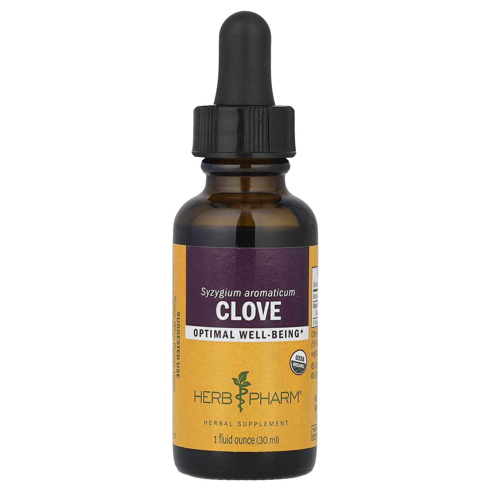 Herb Pharm Clove Liquid Herbal Supplement, 1 fl oz Organic Flower Bud ...