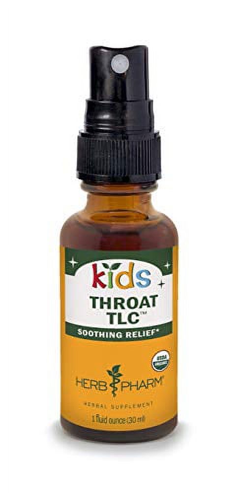Herb Pharm Kids Certified-Organic Alcohol-Free Throat TLC Herbal Spray ...