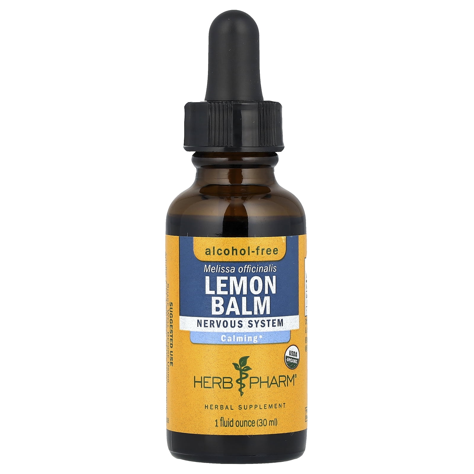 Herb Pharm Lemon Balm Liquid Drops, Alcohol-Free, Calming Support, 1 fl ...