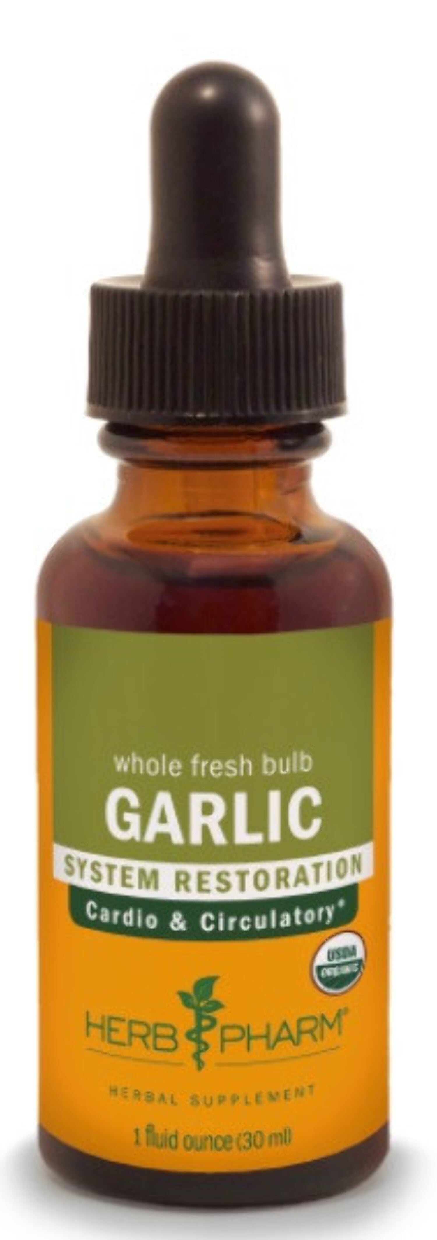 Herb Pharm Organic Health - Fresh Garlic Bulb Liquid Extract for Cardio & Circulatory - 1 fl. oz ...