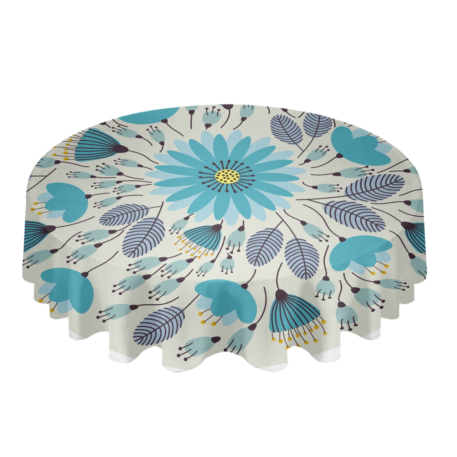 Herb Plant Flower Round Tablecloth Wedding Hotel Table Cover Holiday ...