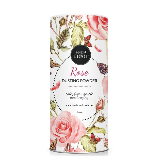 Herb & Root Rose Talc Free, Dusting Powder for Women & Men, Rose ...