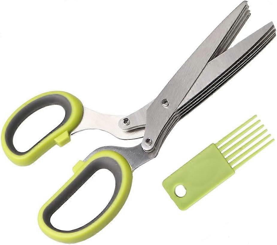 Herb Scissors, 5-Blade Sharp Scissors for Chopping Herbs Suitable for ...