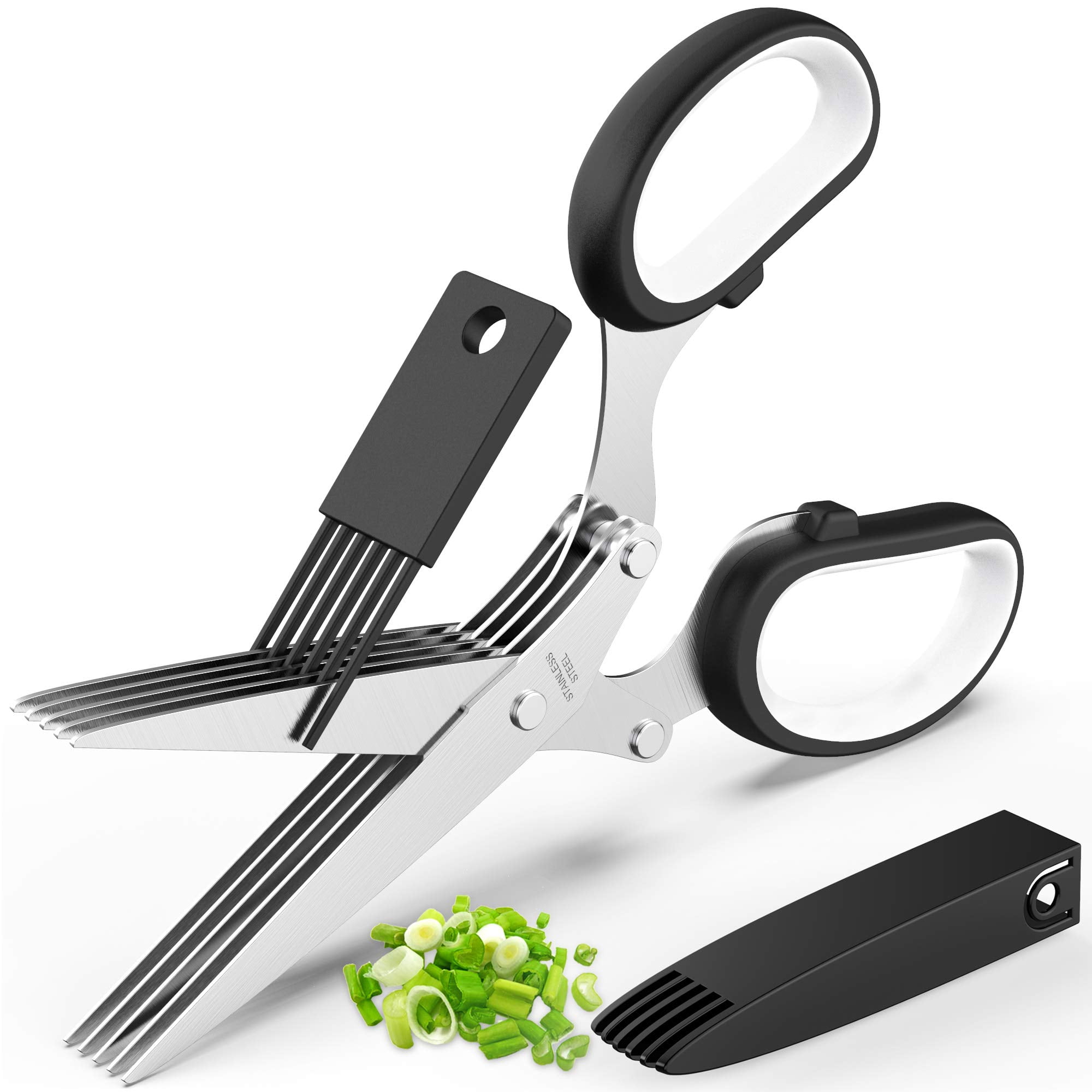 Herb Scissors Set - Updated 2025 Cool Kitchen Gadgets for Cutting Fresh ...