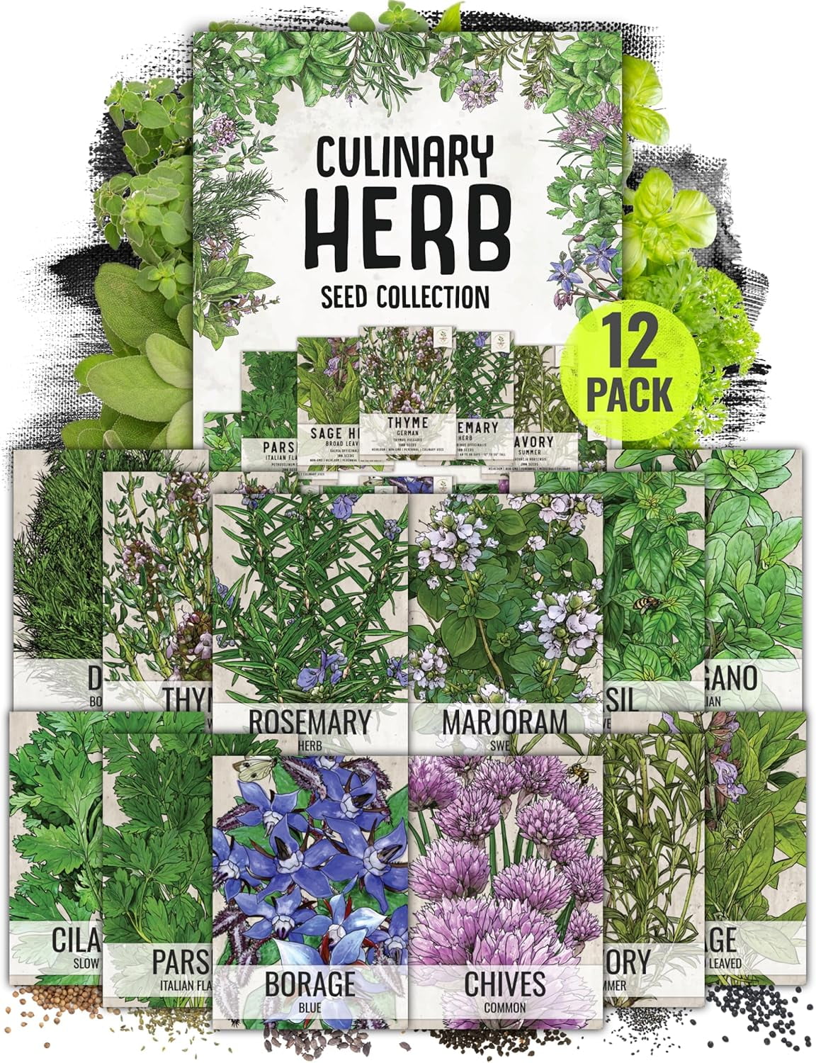 Herb Seeds Variety Pack Culinary Herb Collection - Walmart.com