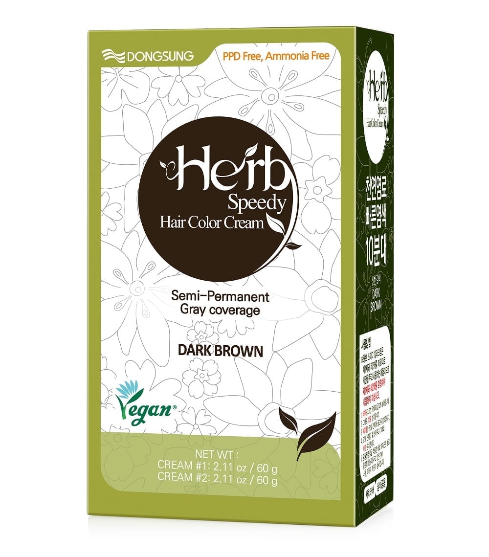 Herb Speedy PPD Free Hair Dye, Ammonia Free Vegan Hair Color, Dark ...