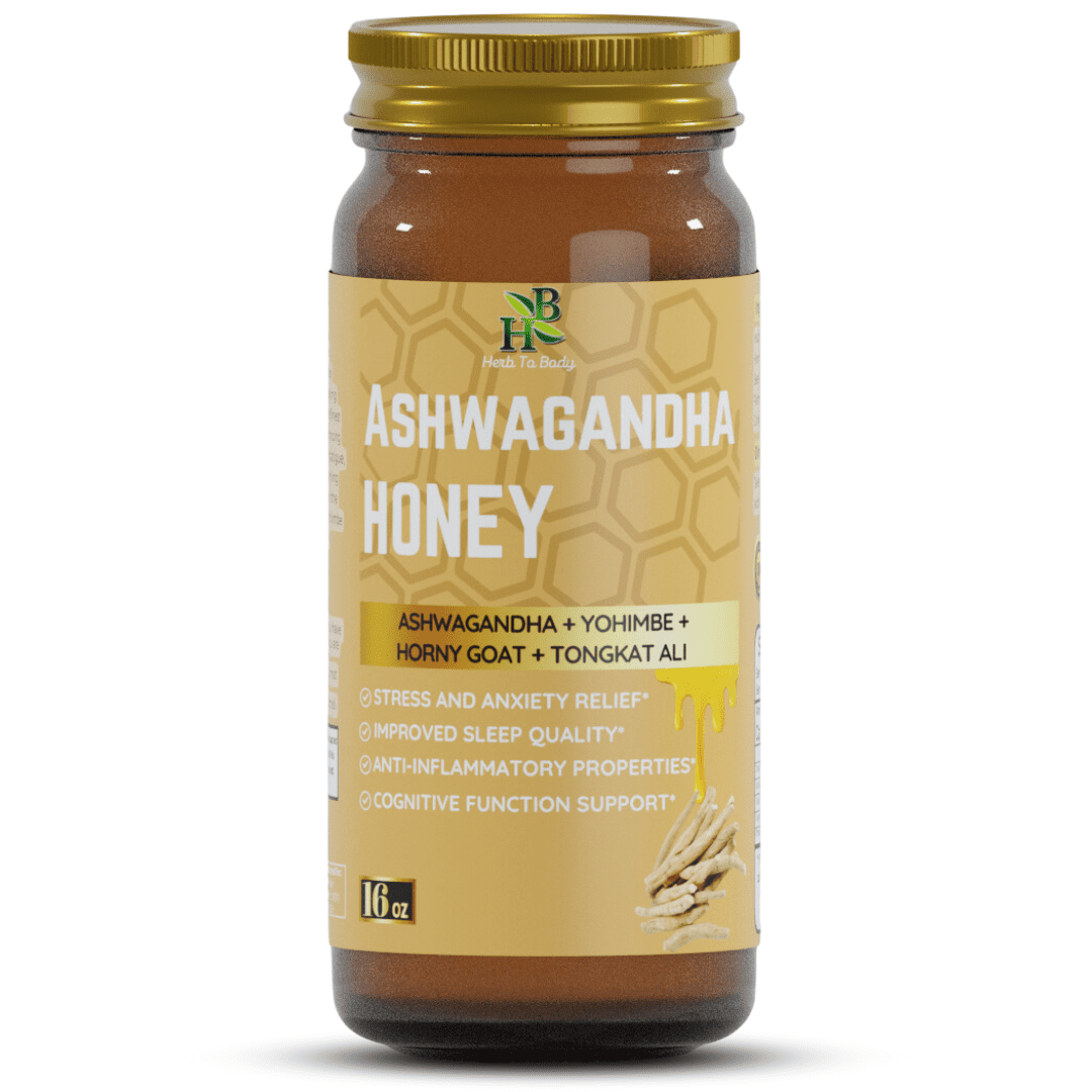Herb To Body Ashwagandha Honey | Multifloral Honey | Wildcrafted | 16oz ...