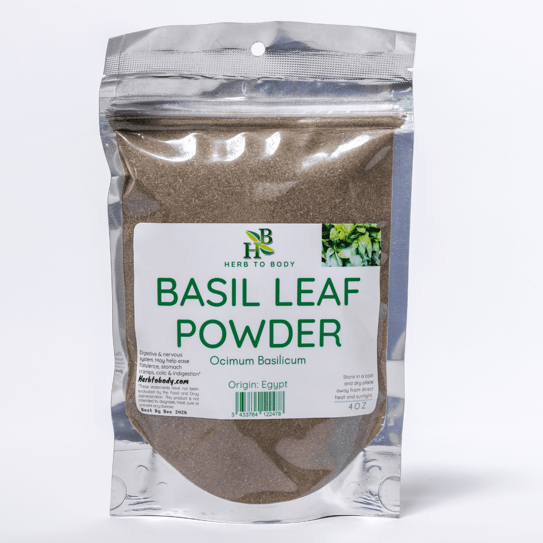Herb To Body Basil Leaf Powder | Ocimum Basilicum | Wildcrafted | 4oz ...
