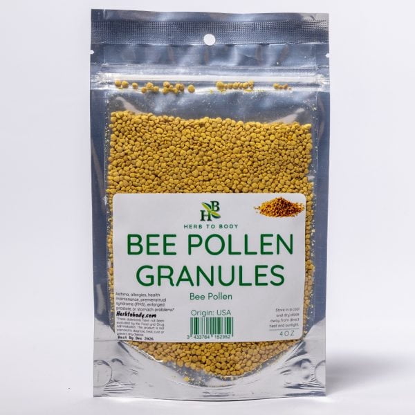 Herb To Body Bee Pollen Granules | Bee Pollen | Wildcrafted | 4oz ...