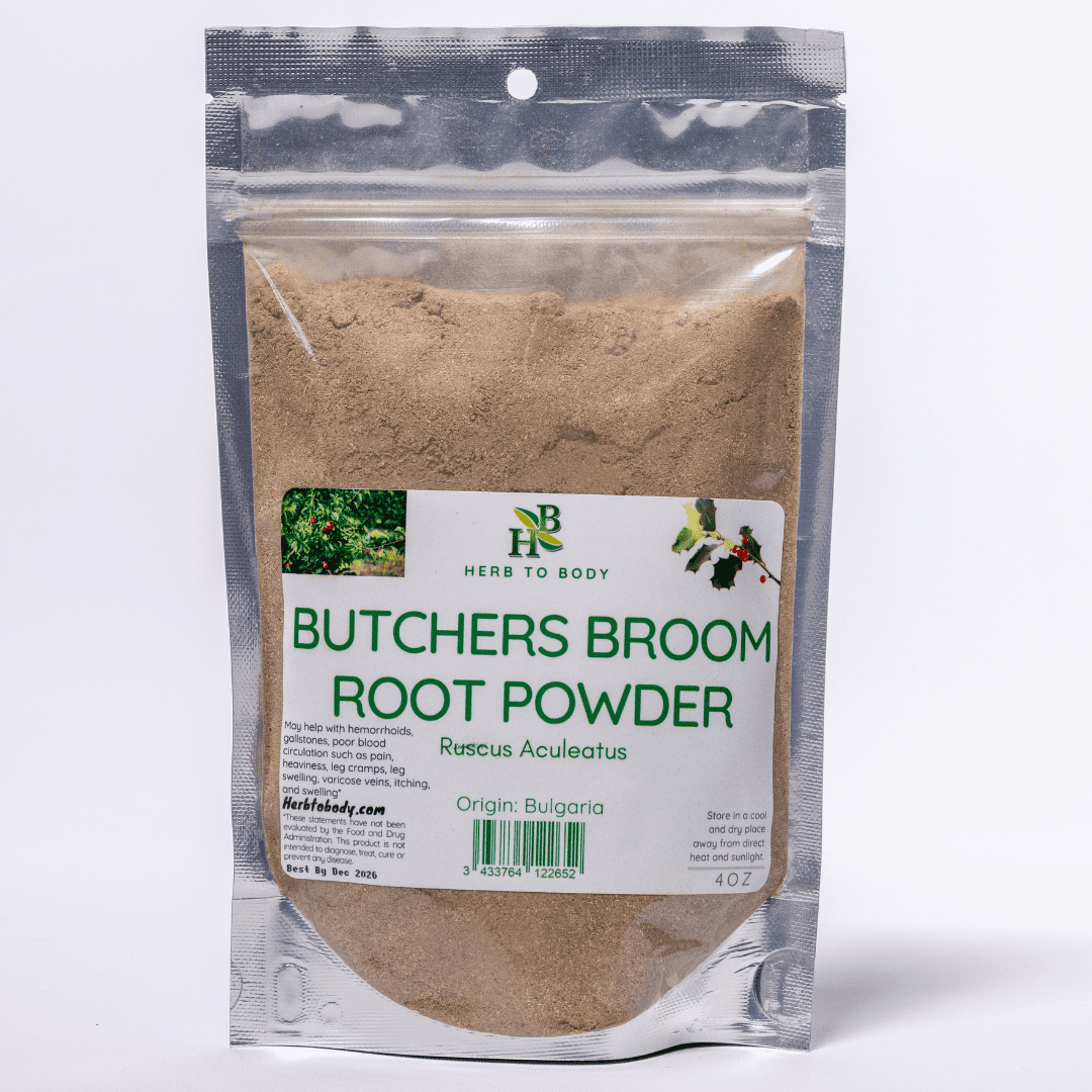 Herb To Body Butcher’s Broom Root Powder | Ruscus Aculeatus ...