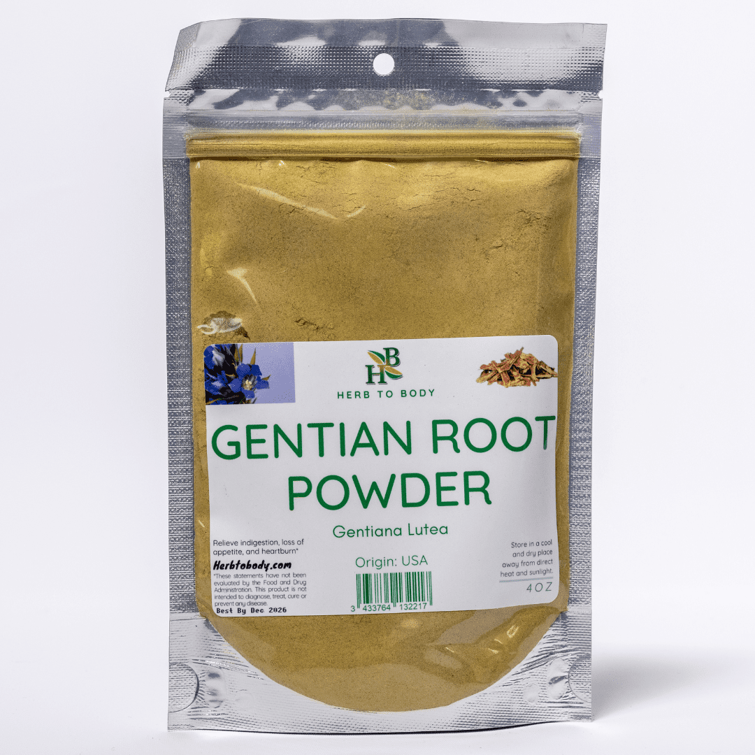 Herb To Body Gentian Root Powder | Gentiana Lutea | Wildcrafted | 4oz ...