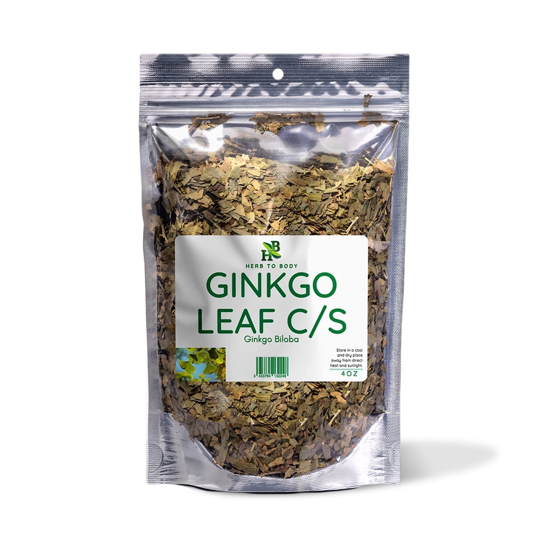 Herb To Body, Ginkgo Biloba Leaf C/S 4oz, Wildcrafted, Dried, Suitable ...