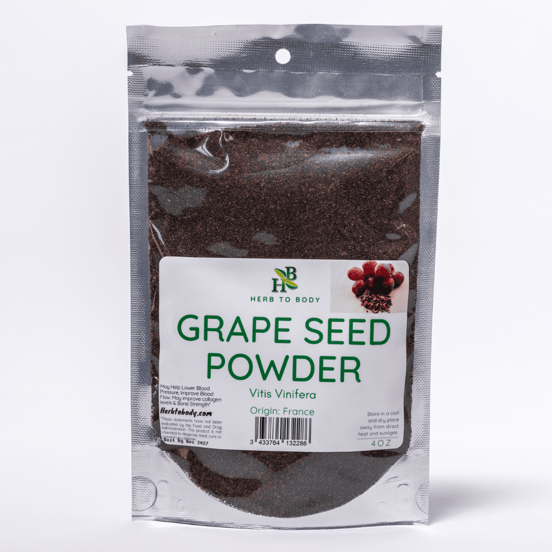 Herb To Body Grape Seed Powder | Vitis Vinifera | Wildcrafted | 4oz ...