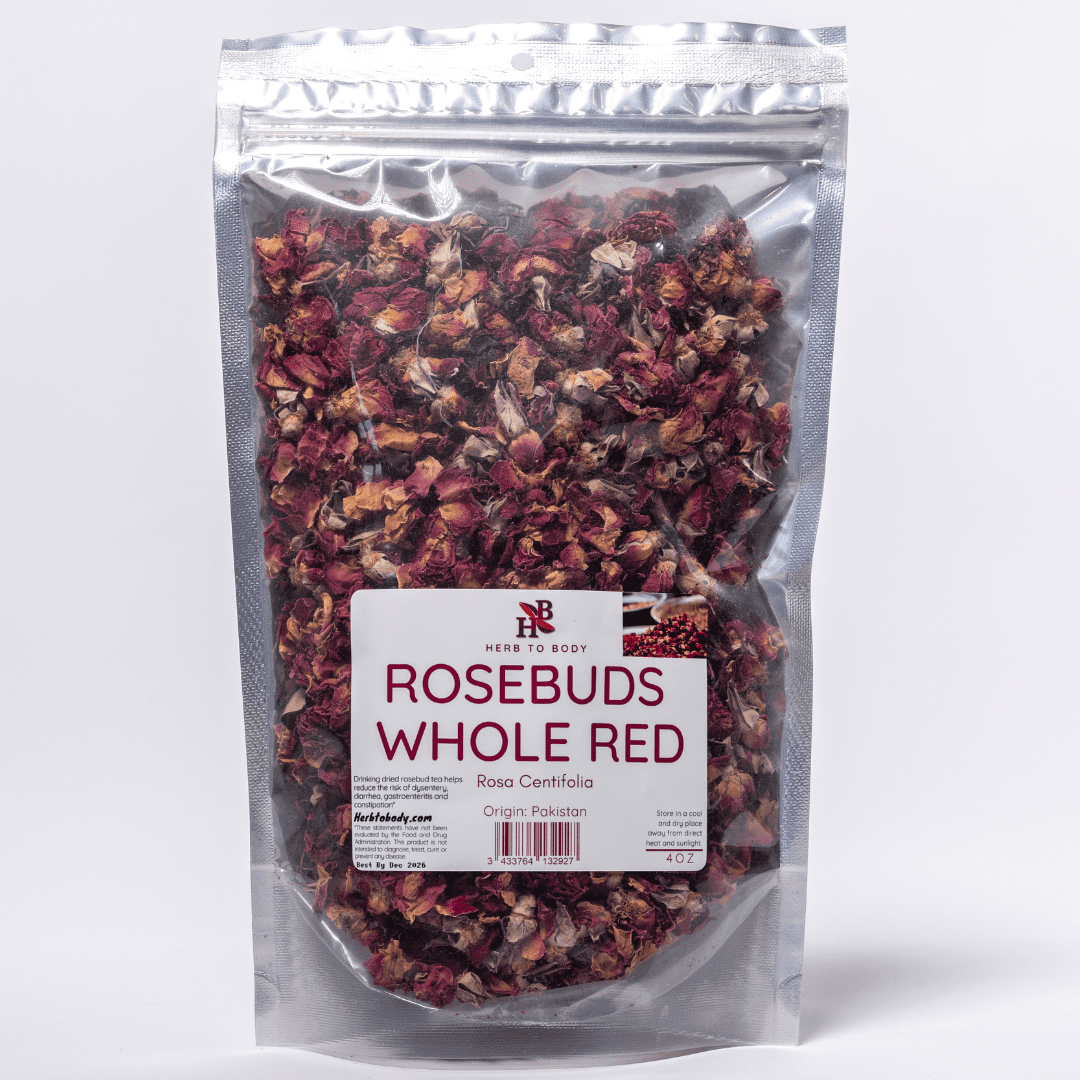 Herb To Body Rosebuds Whole Red | Rosa Centifolia | Wildcrafted | 4oz ...
