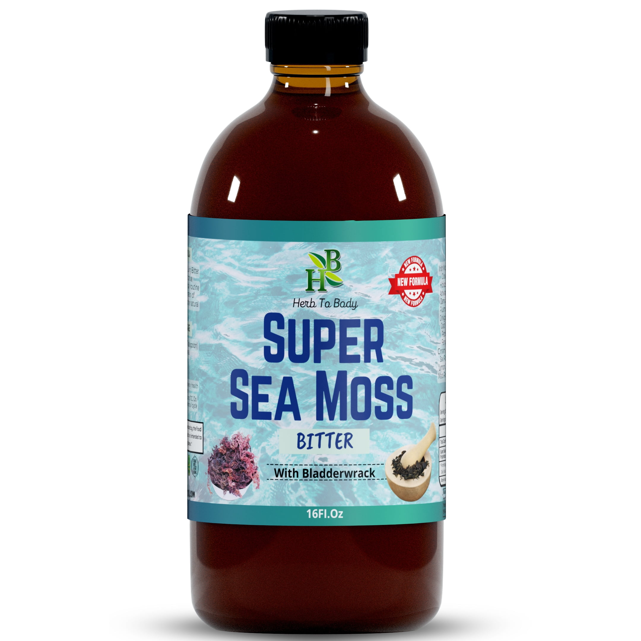 Super Sea Moss Liquid Herbal Bitter - 16oz Bottle with Sea Moss ...