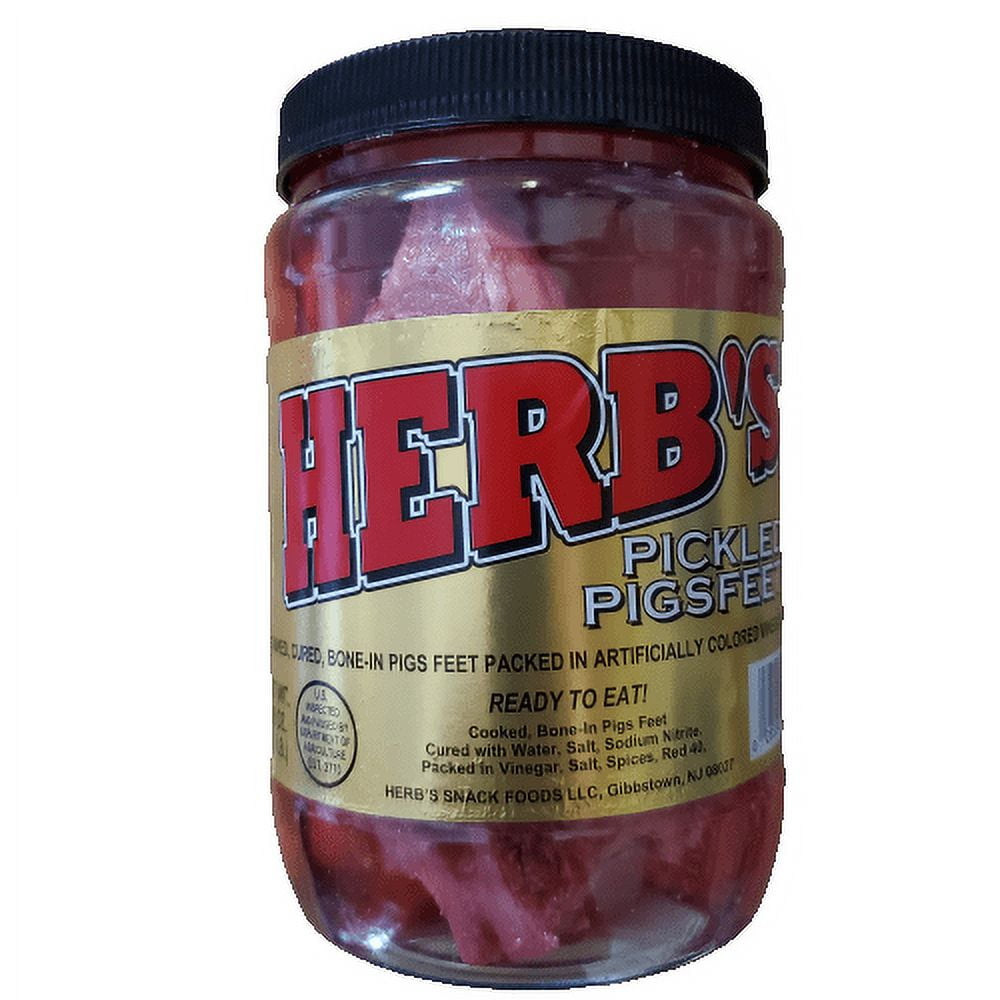 Herb's Delicious Ready-to-Eat Pickled Pigs Feet, 16 oz Jar - Walmart.com