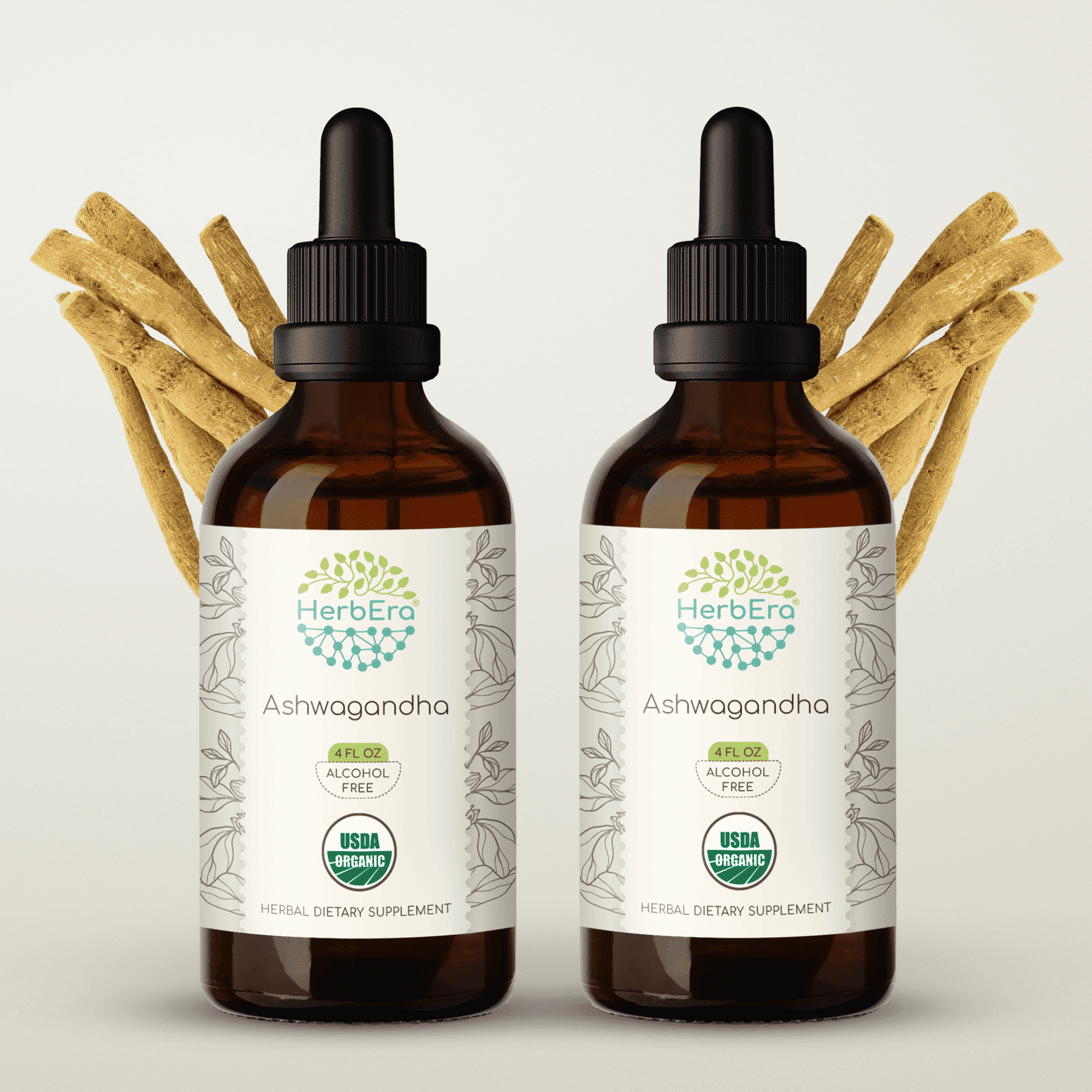 HerbEra Ashwagandha Tincture, Organic Herbal Dietary Supplement for ...