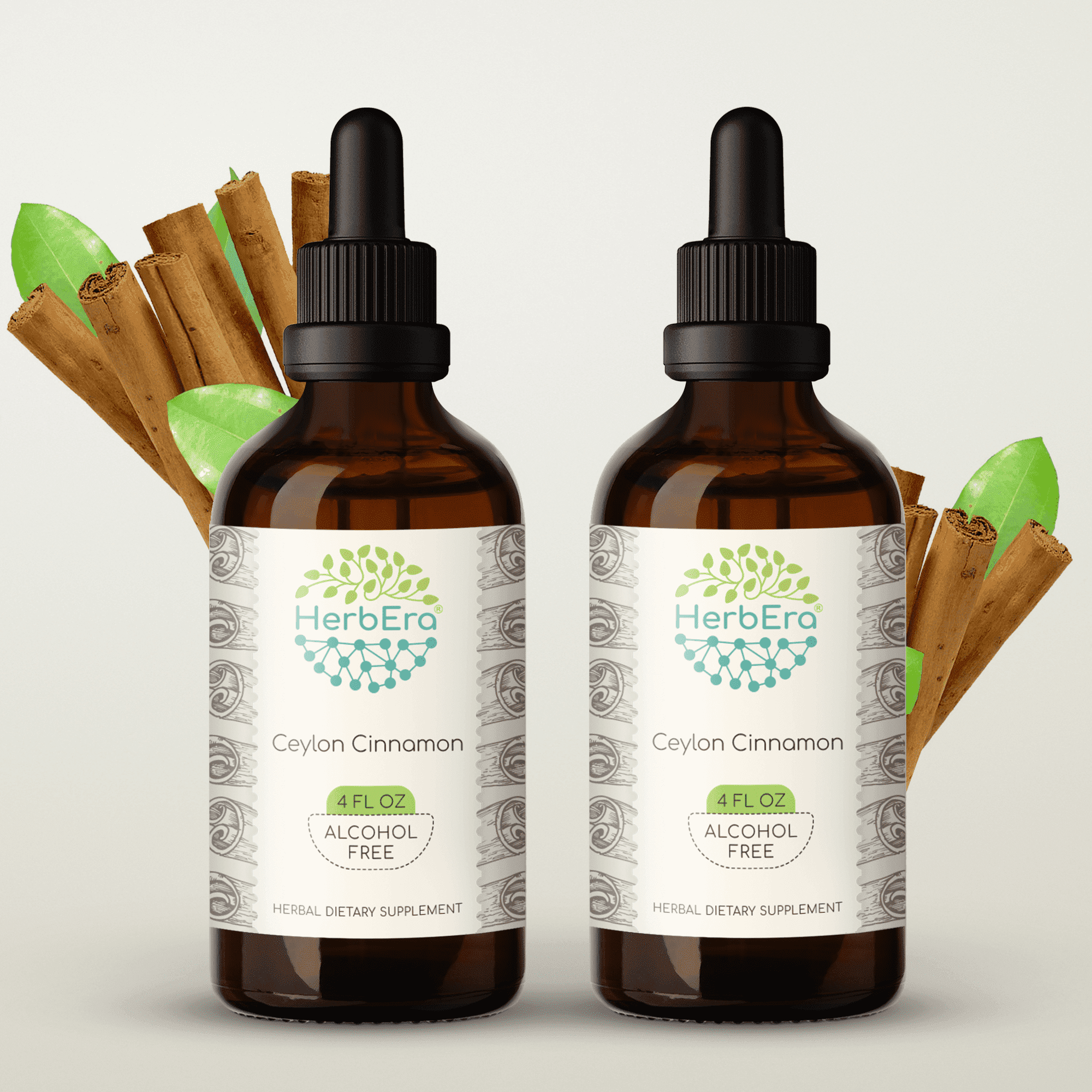 HerbEra Ceylon Cinnamon Tincture, Herbal Dietary Supplement for Blood ...