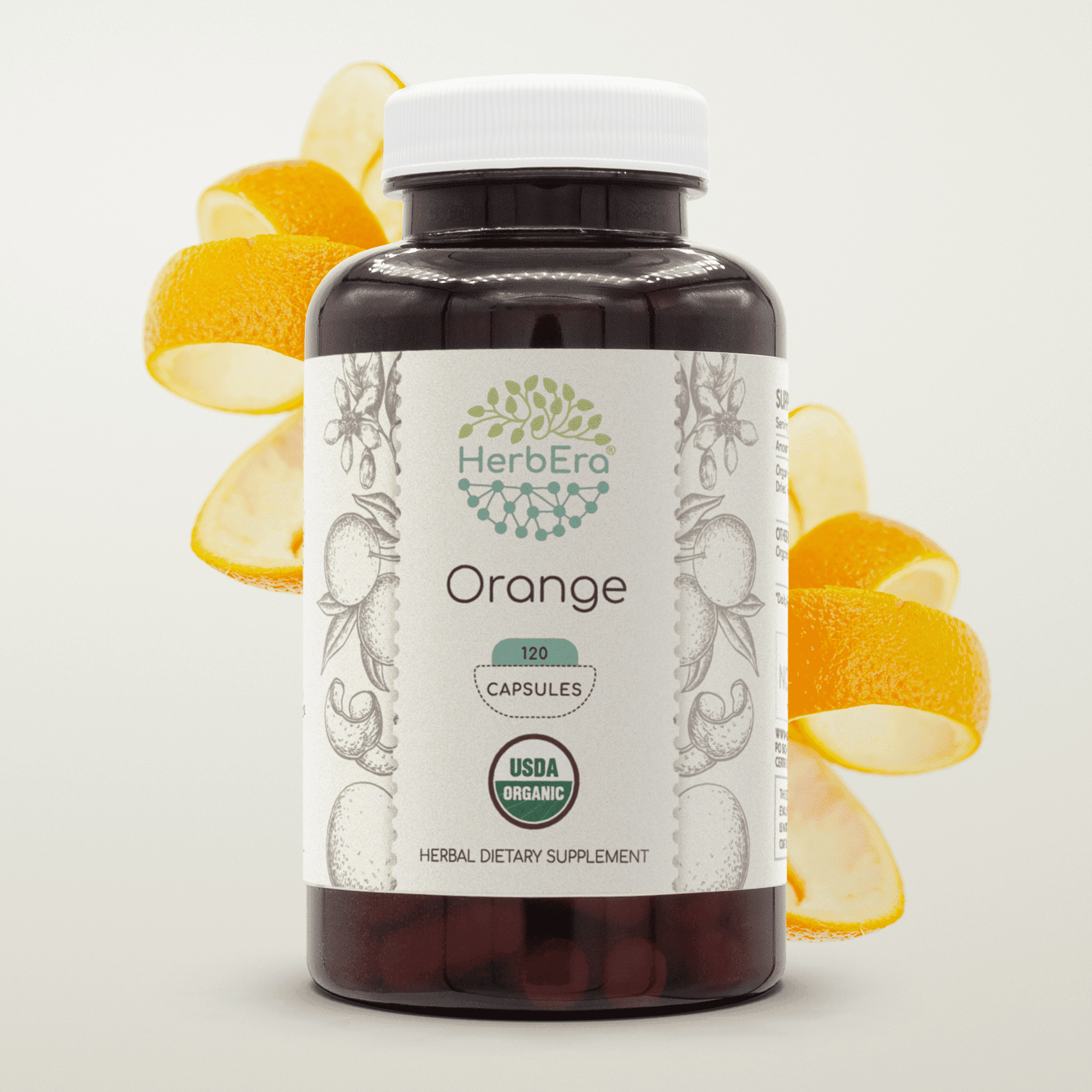 HerbEra Orange Capsules, Organic Herbal Dietary Supplement for Immune ...