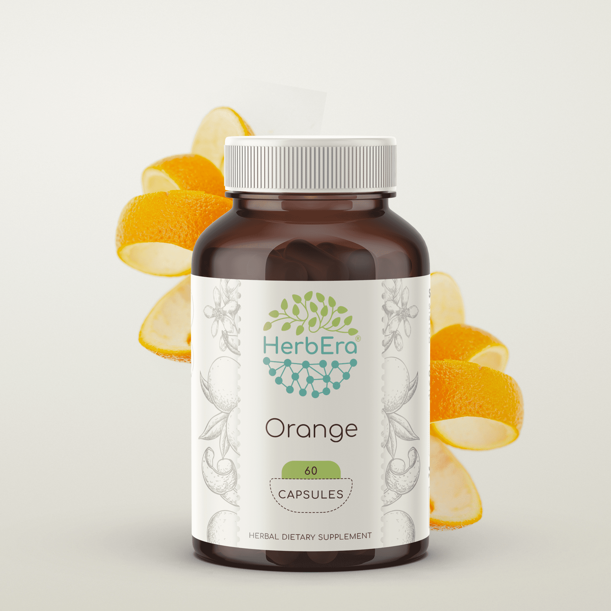 HerbEra Orange Capsules, Organic Herbal Dietary Supplement for Immune ...
