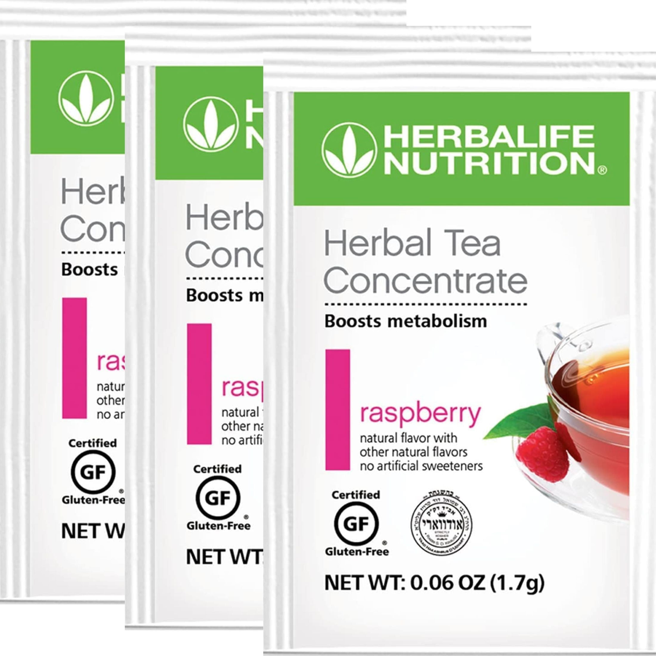 Herbalife Raspberry Herbal Tea Concentrate, Naturally Flavored, Gluten ...