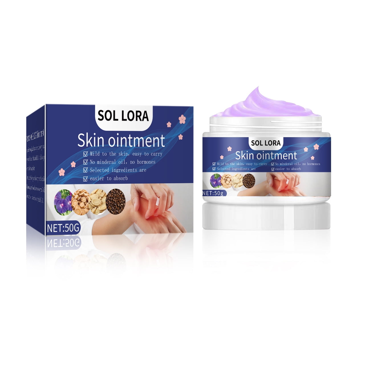 Herbaceous Violet Skin Itching Relief Cream For Alleviating Mosquito